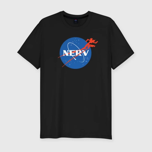 Мужская футболка хлопок Slim Nerv NASA Цвет черный 2893155 купить по ...
