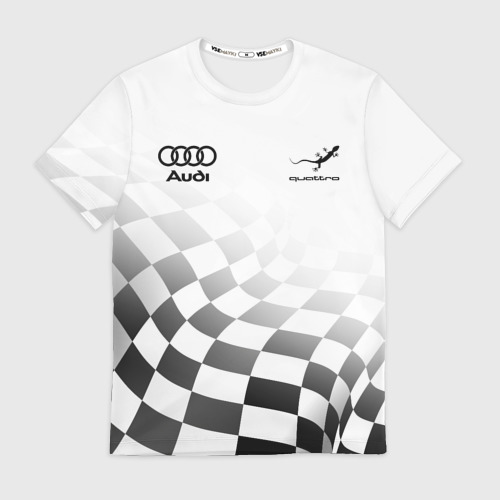 Мужская футболка 3D Audi Quattro, Ауди Кватро, Финишный флаг 3088521 ...