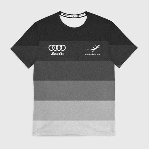 Мужская футболка 3D Audi, Ауди Серый градиент - купить по цене 1135 руб ...