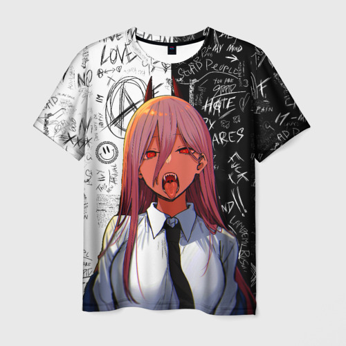 Мужская футболка 3D Человек бензопила: Пауэр демон 3191511 купить по цене 1150 руб в интернет ...