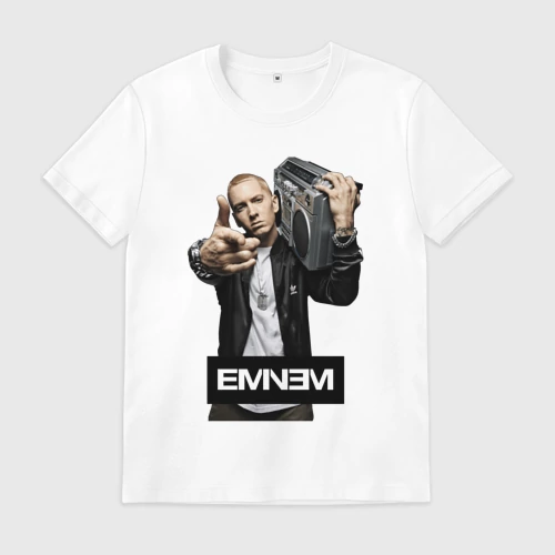 Мужская футболка хлопок Eminem boombox Цвет белый 3290929 купить по ...