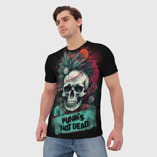 Мужская футболка 3D Punks not dead - купить по цене 1135 руб в интернет ...