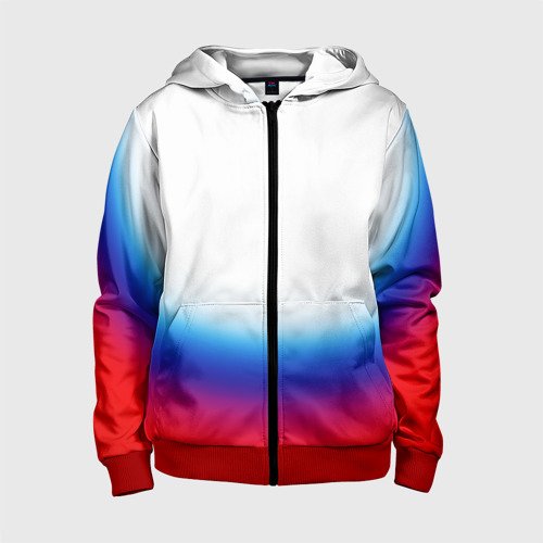 Детская толстовка 3D на молнии Флаг России градиент - купить по цене ...