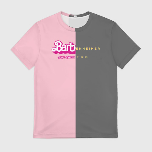 Мужская футболка 3D Barbenheimer Split - купить по цене 1100 руб в ...